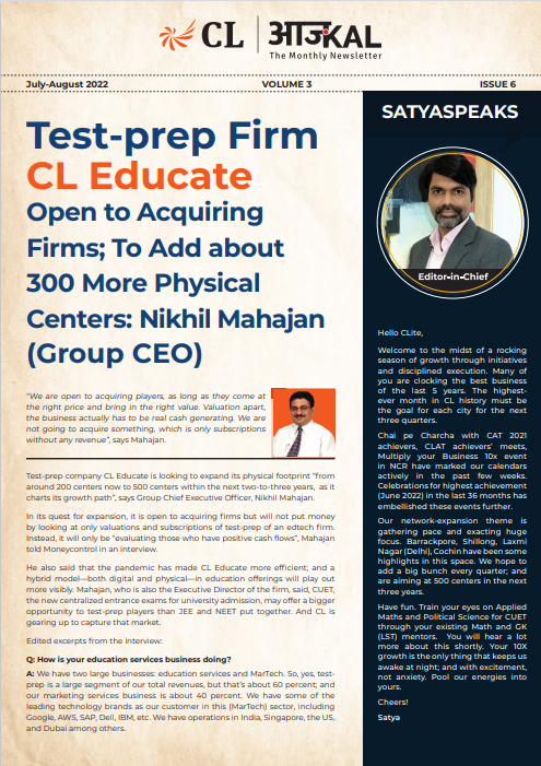 CL Educate - Monthly Newsletter