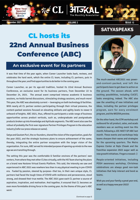 CL Educate - Monthly Newsletter