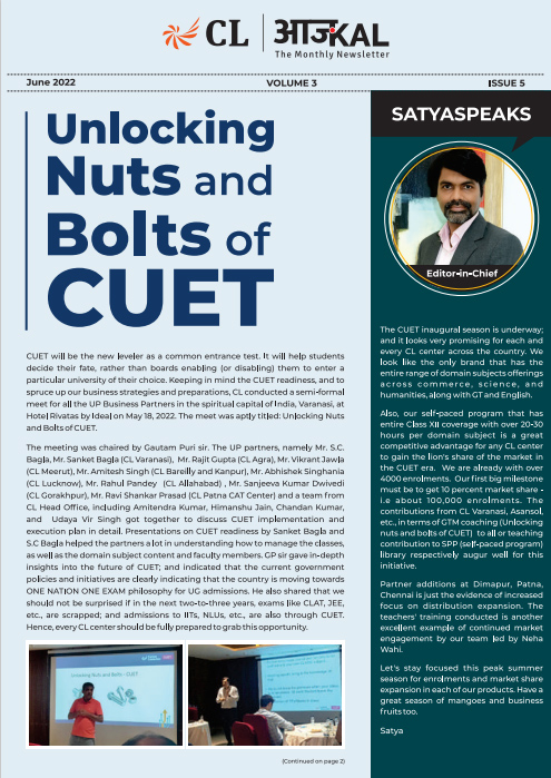 CL Educate - Monthly Newsletter